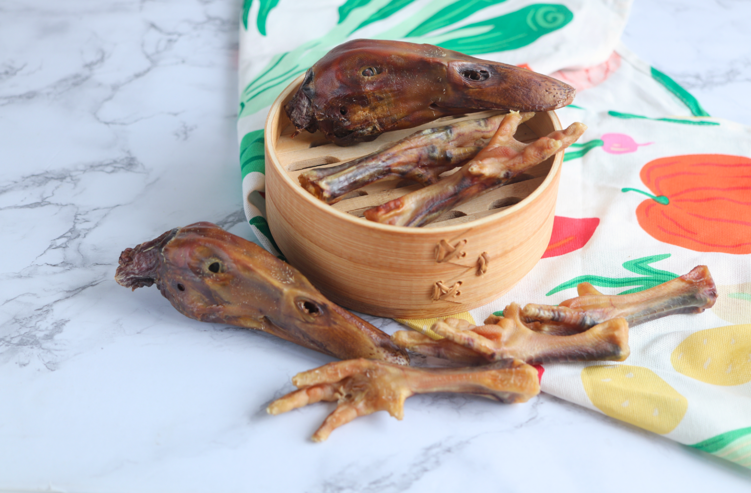 Benefits of dehydrated duck head for dogs - Quan Dog Treats