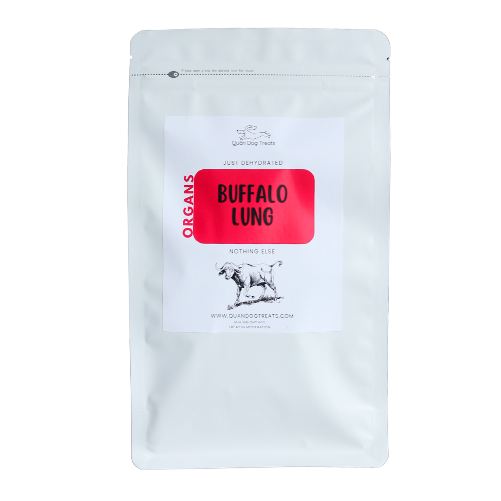 Malaysia Dehydrated Buffalo Lung Training Bites - Quan Dog Treats